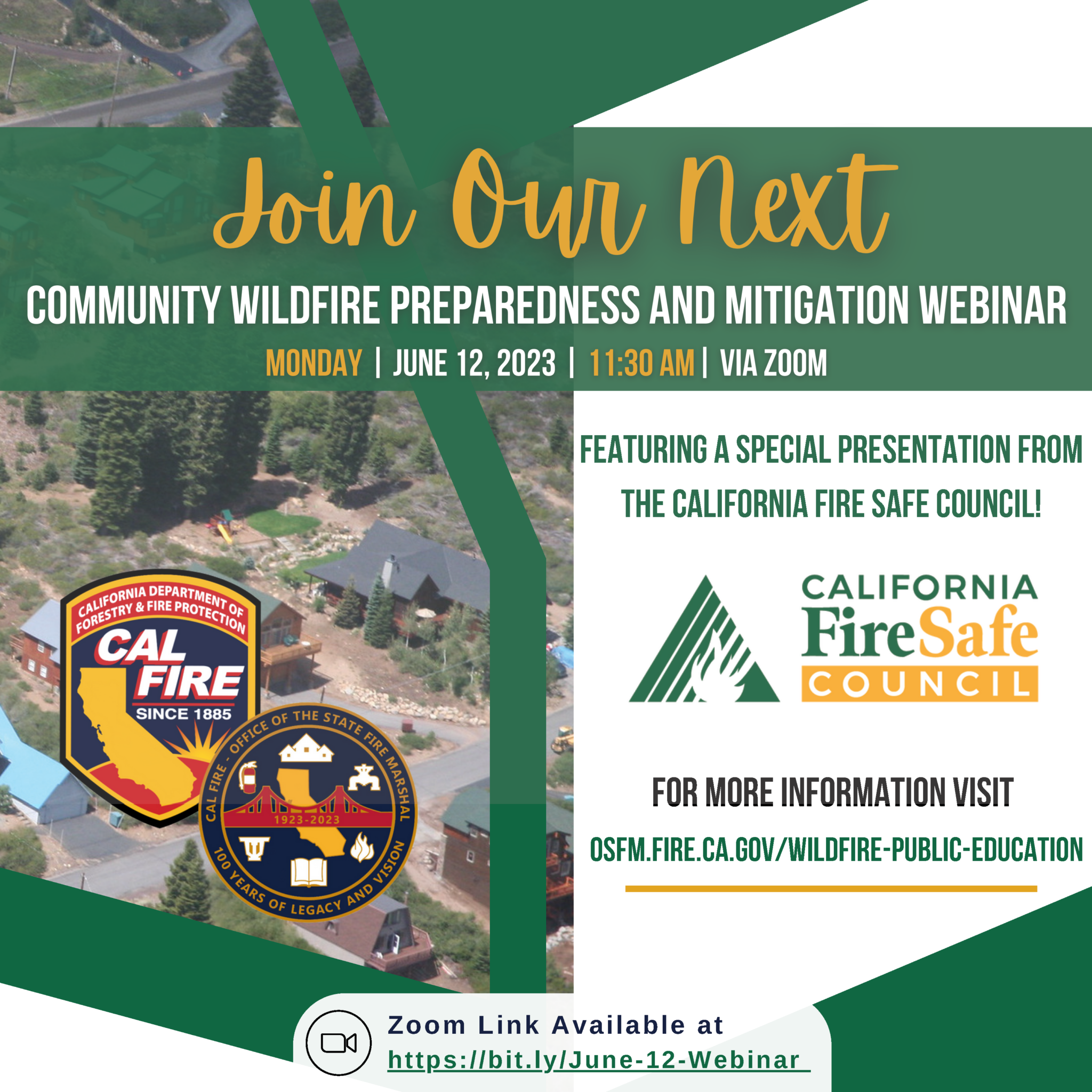 OSFM Community Wildfire Preparedness and Mitigation Webinar Series ...